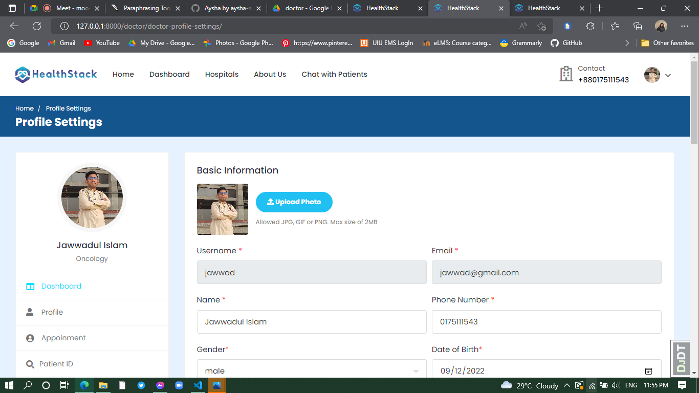 Doctor Dashboard - HealthStack